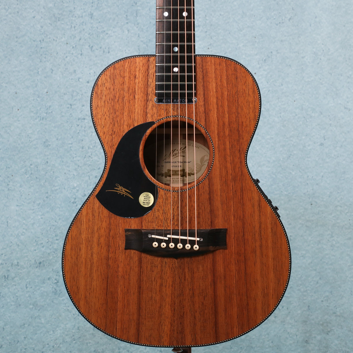 Maton EMBW6-LH Mini Blackwood Left Handed Acoustic Electric Guitar w/C ...